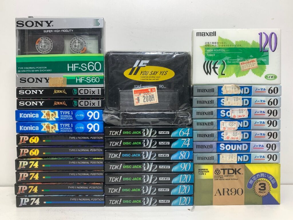 【未開封】カセットテープまとめて TDK DJ2 AR / SONY HF-S CDix / maxell WE2 SOUND | 出張買取 ...